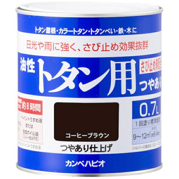 ■塗膜が強く、耐久性に優れています。■付着性がよく、サビ止め効果も優れています。■厳しい環境や気象変化にも耐え、トタン板を長期保護します。【用途】・屋根、ひさし、塀などのカラートタン板。・シャッター、フェンスなどの鉄部、木部。（床を除く）【...