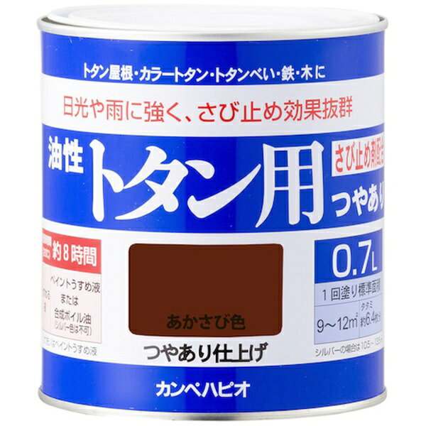 ■塗膜が強く、耐久性に優れています。■付着性がよく、サビ止め効果も優れています。■厳しい環境や気象変化にも耐え、トタン板を長期保護します。【用途】・屋根、ひさし、塀などのカラートタン板。・シャッター、フェンスなどの鉄部、木部。（床を除く）【...