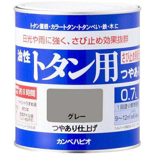 ■塗膜が強く、耐久性に優れています。■付着性がよく、サビ止め効果も優れています。■厳しい環境や気象変化にも耐え、トタン板を長期保護します。【用途】・屋根、ひさし、塀などのカラートタン板。・シャッター、フェンスなどの鉄部、木部。（床を除く）【...