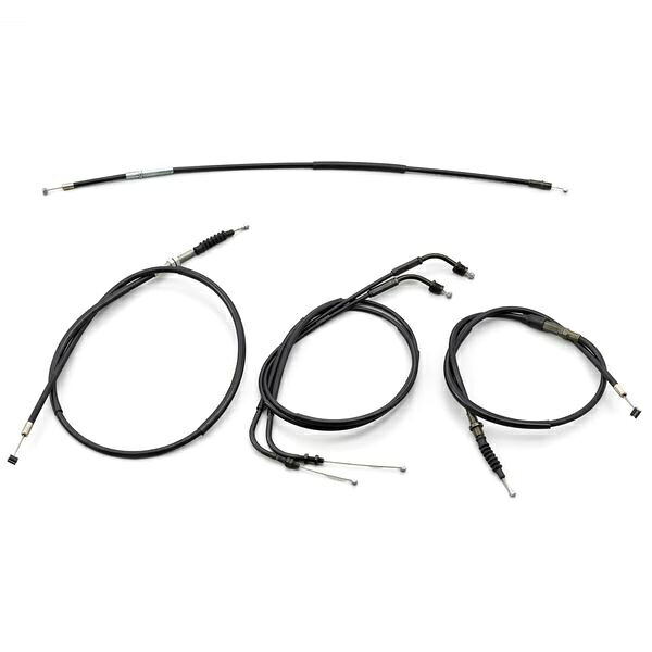SRのセパハン装着時に便利なブラックアウター仕様の-100mmショートケーブル4本セットです。ヤマハSR400/500の88年8月〜00年モデルに対応する、セパレートハンドル装着時に必要となるショートケーブル類を一パッケージにまとめたワイヤ...