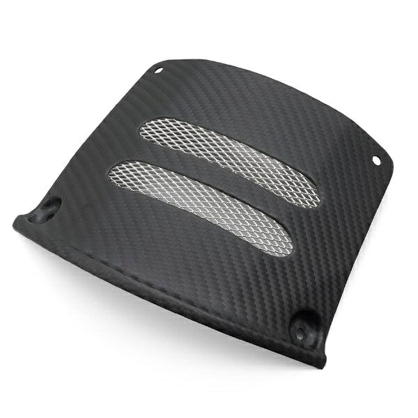 両面にネットダクトを設けたドレスアップ用ヘッドアクセスカバーです。スズキ アドレスV125／V125G／V125GリミテッドのK5／K6／K7／K9／L3モデルに対応する、アルミ製ネットダクトを2か所に設けたエンジンヘッドアクセスカバーです...