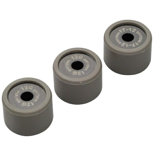 φ17×12mm×12gスズキ系スクーター用の海外生産ウエイトローラーです。デイトナ製スクーターチューニング向け海外生産のDWRウエイトローラーで、外径Φ17mm／幅12mm／単体重量12gの3個セット仕様です。スズキ系スクーターのプーリー...