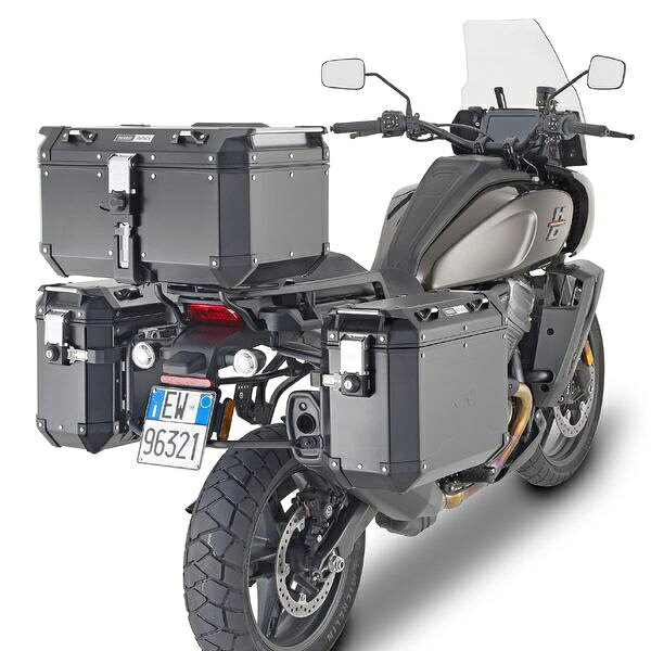 Pan America1250専用のGIVIサイドケースフィッティングです。ハーレーダビッドソン Pan America1250（21?22）専用のGIVIサイドケース（OBKN48／OBKN37）を装着するためのフィッティングです。右側は...