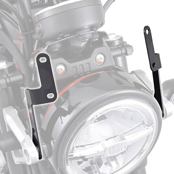 ブラストバリアー／エアロバイザーをXSR125・155に装着するための専用ステーです。ヤマハXSR125（8BJ-RE46J／24）／XSR155（MTM155-BBS1／20?23）に対応する車種専用設計のスクリーン取付ステーです。ブラス...