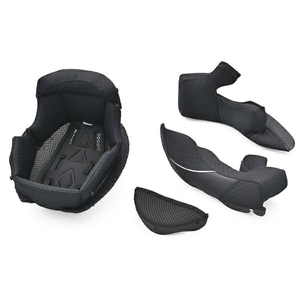 DN-001RS用のLサイズ補修内装で、ヘルメット内部のリフレッシュに役立つ交換用セットです。DN-001RSに対応するLサイズの補修用内装セットです。フルフェイスヘルメット内部のパッド交換用として使用でき、装着感の維持やリフレッシュに適し...