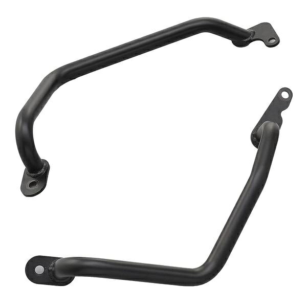 φ25.4スチールパイプ製の強固なエンジンガード。横張り出しを抑えたスリム設計で車体を保護します。φ25.4スチールパイプを採用したボルトオン装着タイプのパイプエンジンガードです。アメリカンのハンドルと同径のためアクションカメラなどハンドル...