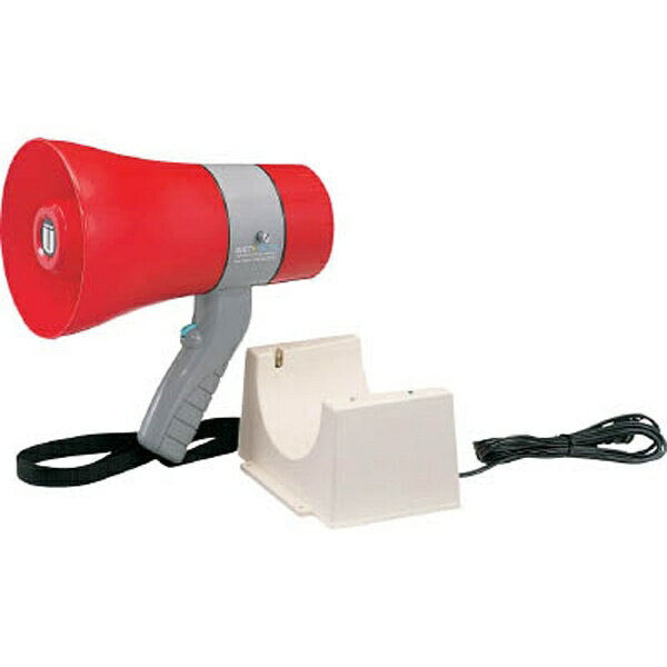 ■電池交換のいらない充電式電池を採用しています。■電子サイレンを内蔵していますので、スイッチ操作でサイレン音を吹鳴させることができ、非常時の避難誘導や群集整理に最適です。【仕様】・定格出力（W）： 6・音声通達距離（m）： 約250・内蔵音...