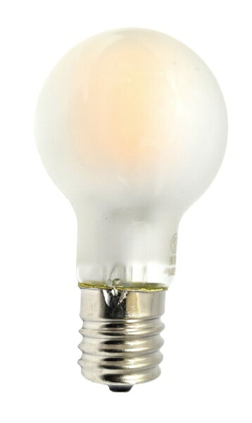 ●口金：E17 ●使用電圧：AC100V ●定格消費電力：3.5W ●光源色：電球色 ●色温度：2200k ●全光束：375lm ●配光角度：290度 ●サイズ：Φ35×H67mm ●重量：12g ●材質：ガラス ●フロストガラス ●PSE...