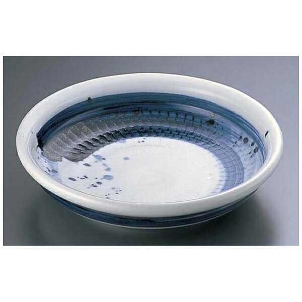 和食バイキングに最適な、深さのある大皿です。美濃焼の和陶器を使用し、上品な刷毛目模様が特徴です。直径250mm、高さ60mmのサイズ感で、様々な料理を盛ることができます。