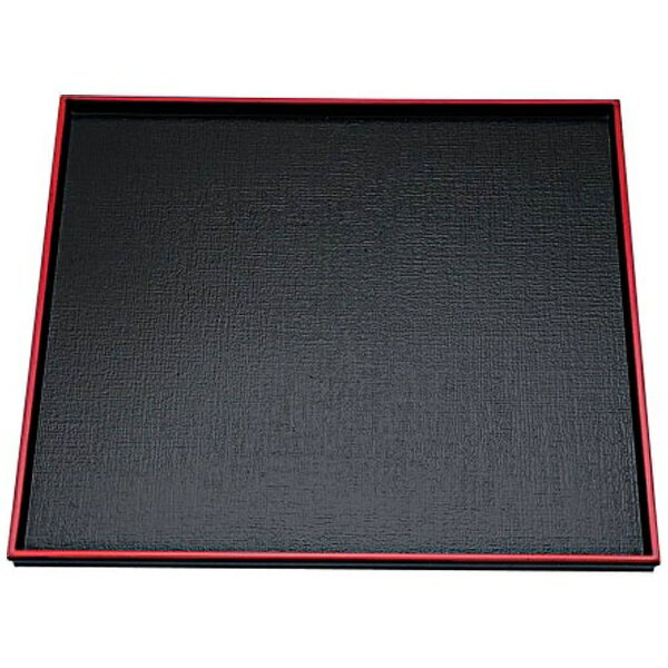 耐久性に優れたABS樹脂製のえびす角盆です。衝撃に強く、割れにくいのが特徴です。塗料の密着性も良好で、長くご愛用いただけます。落ち着いた黒天朱SLの色合いが、上品な雰囲気を演出します。