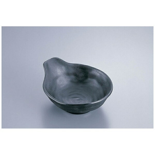 マインのメラミンウェア、黒色のとんすいです。直径125mm×高さ50mm（取っ手部除く）のサイズで、落ち着いたデザインが魅力です。メラミン素材を使用しており、耐久性にも優れています。