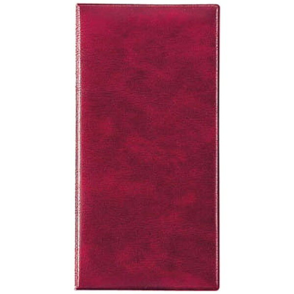 両サイドポケット付きのソフト伝票ホルダーです。ビニール製で、サイズは110×220mm、色はエンジです。