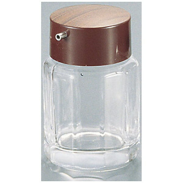 ガラス製のソース入れです。木目調のABS樹脂と組み合わせた、おしゃれなデザインが特徴です。190mlの容量で、様々なソースに適しています。