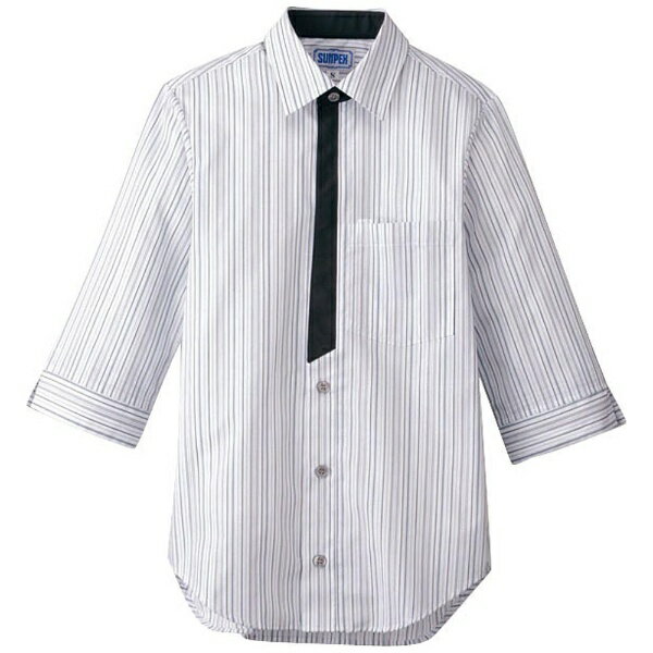 ■グレー色のストライプが入った、七分袖のシャツです。■男女兼用となっております。