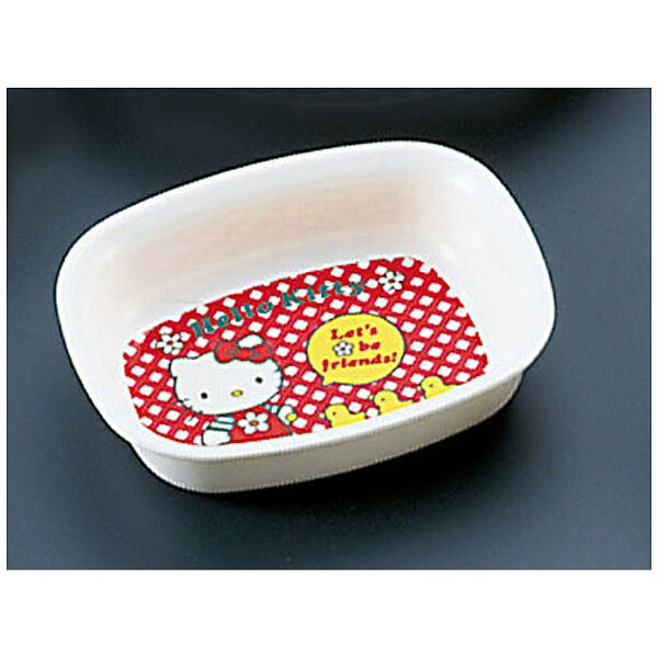 台和のメラミンお子様食器「ニューキティ」シリーズの角小鉢です。ギンガムチェック柄が可愛らしいデザイン。電子レンジ・食器洗浄機に対応しているので、毎日のお食事に安心してお使いいただけます。