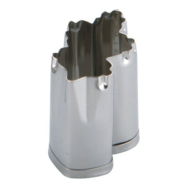 ステンレス製抜型「菊の葉」■秋のアイテム　用途にあわせて、他の季節でもご使用いただけます。■5サイズ　特大・大・中・小・小々の5サイズがあります。　※5サイズのセットもご用意しています。※手造りの為、サイズに若干の違いがある場合がございます...