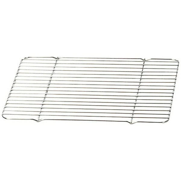 18-8ステンレス製の天ぷら入れ用の敷網です。目の間隔は14mmで、外寸は257×257×H8mm、質量は170gです。