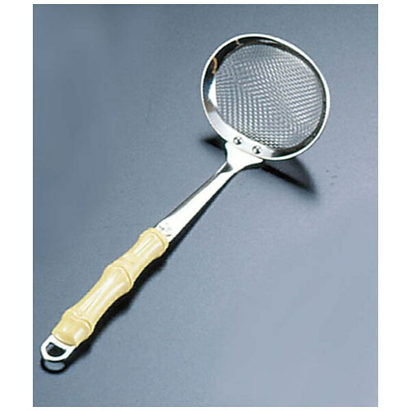 18-8ステンレス製の本体とPBT樹脂製の柄が特徴のかす揚げです。コンパクトな小サイズで、使いやすさと耐久性を両立しています。