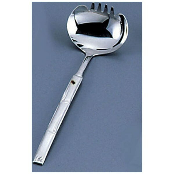 ワダコーポレーションの18-8食道楽シリーズ、竹彫櫛付お玉です。使いやすさを追求したデザインと、丈夫な18-8ステンレスを使用。竹製の櫛が付いているので、お玉についた食材をきれいに落とせます。柄の長さは170mmです。