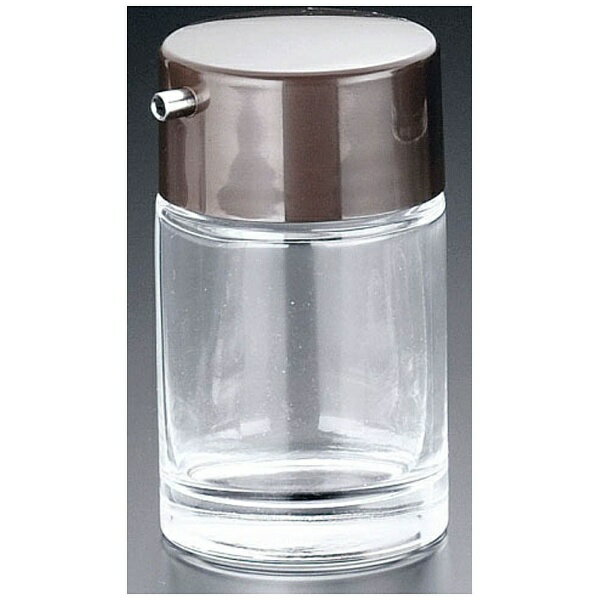 エムタカ製の醤油入れ（大）です。ガラス製の本体と抗菌樹脂キャップを使用しています。シンプルながらも上品なデザインで、食卓を彩ります。