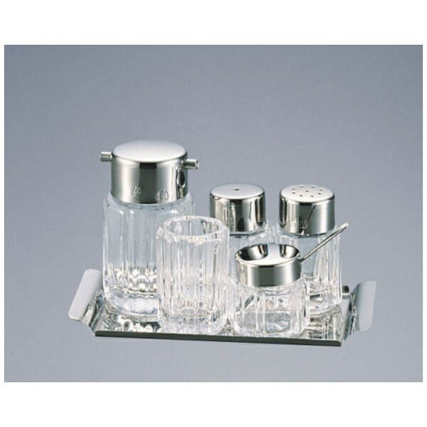 ■セット内容：正油入れ（小） ＜PEM05＞、塩入れ ＜PEM07＞、コショー入れ ＜PEM08＞、カラシ入れ ＜PEM10＞、楊枝入れ ＜PEM11＞、ベースはNo.5526