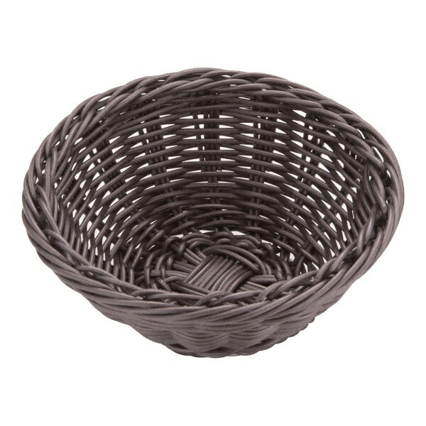 水に強く耐久性が高い「Wash Line」樹脂バスケット（製品仕様）形状：丸型外寸サイズ：径150mm×高さ60mm内底サイズ：径75mm色：こげ茶※編み込みは手作業のため、多少サイズに誤差があります。あらかじめご了承ください。■樹脂バスケ...