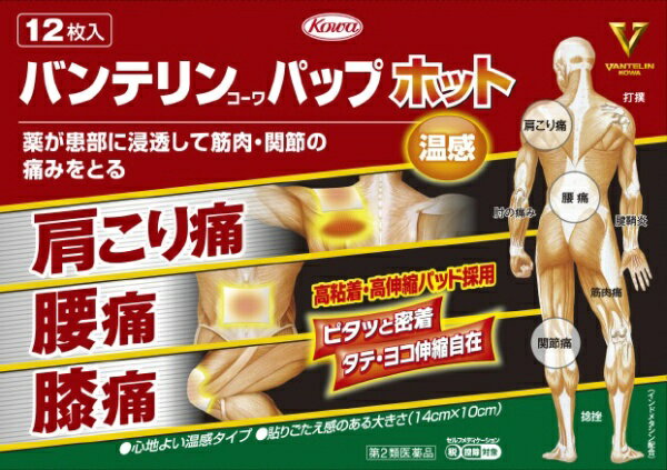 バンテリンブランドの温感タイプのパップ剤でコリに伴う「痛み」に適します。トウガラシエキスが配合されていますので、患部に貼っていただきますと心地よい温感が感じられます。インドメタシンを0.5％配合した有効性、安全性にすぐれたパップ剤です。高伸...