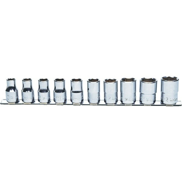 ■ボルト/ナットに接する開口部（6角）はもちろんのこと、差し込み側の四角駆動部にも角を傷めずハイトルクを確実に伝える面接触のフラットドライブを採用しています。【仕様】・差込角（mm）： 12.7・セット内容（点）： 10・ソケット内容（mm...