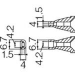 【仕様】・寸法（mm）内径×外径： 4.2×6.7・白光　ノズル／4.2×1.5mm画像はイメージです。実際の商品とは色やサイズなどが異なる場合がございます。