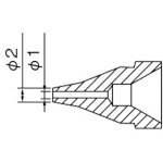 【仕様】・寸法（mm）内径×外径： 1.0×2.0・白光　ノズル　1.0MM　S型・適用吸取器： FR-301、FR-410 画像はイメージです。実際の商品とは色やサイズなどが異なる場合がございます。