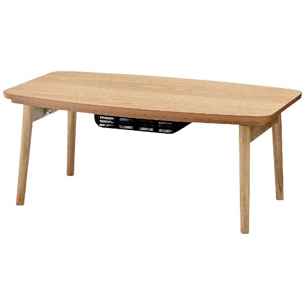 天然木化粧繊維板(オーク) 天然木(ラバーウッド) ウレタン塗装のこたつテーブルです。石英管ヒーター300W(MS-303H) 中間スイッチ■組立式 【エルフィ901OAK】