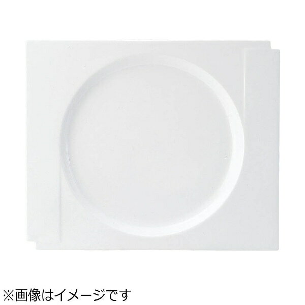マグネシア マニカシリーズのスクエアリムプレートです。29cmのスクエア型で、マグネシウム磁器（強化磁器）を使用しています。シンプルながらも上品なデザインで、様々な料理に合わせやすいプレートです。