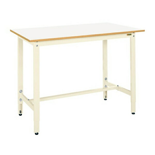 高さ900?1100mmの範囲で任意の高さに調整可能！！仕様■外寸：W1200×D750×H900?1100mm■内寸：W930×D528mm■カラー：アイボリー■質量：29kg■天板サイズ：1200×750×21mm■天板材質：サカエリュ...