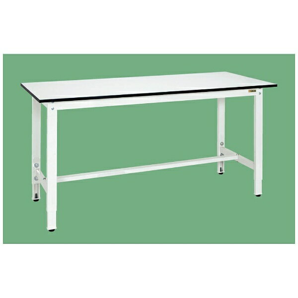 高さ800?1000mmの範囲で任意の高さに調整可能！！仕様■外寸：W1800×D750×H800?1000mm■内寸：W1530×D528mm■均等耐荷重：200kg■カラー：ホワイト■質量：37kg■天板サイズ：1800×750×21m...