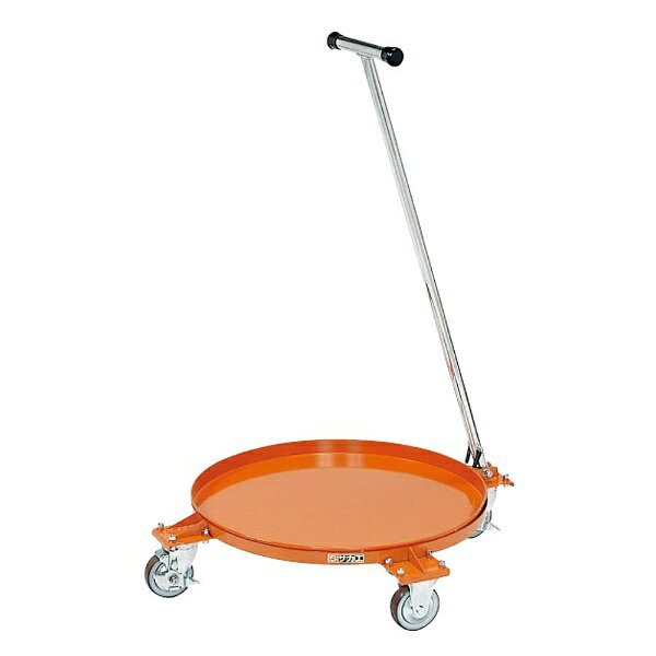 ドラム缶専用なので荷台からドラム缶が落ち難い仕様■外寸：H142mm■カラー：オレンジ■質量：13kg■キャスター：100φ 画像はイメージです。実際の商品とは色やサイズなどが異なる場合がございます。