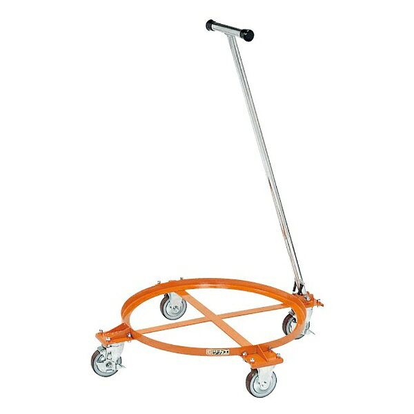 ドラム缶専用なので荷台からドラム缶が落ち難い仕様■外寸：H140mm■カラー：オレンジ■質量：10kg■キャスター：100φ 画像はイメージです。実際の商品とは色やサイズなどが異なる場合がございます。