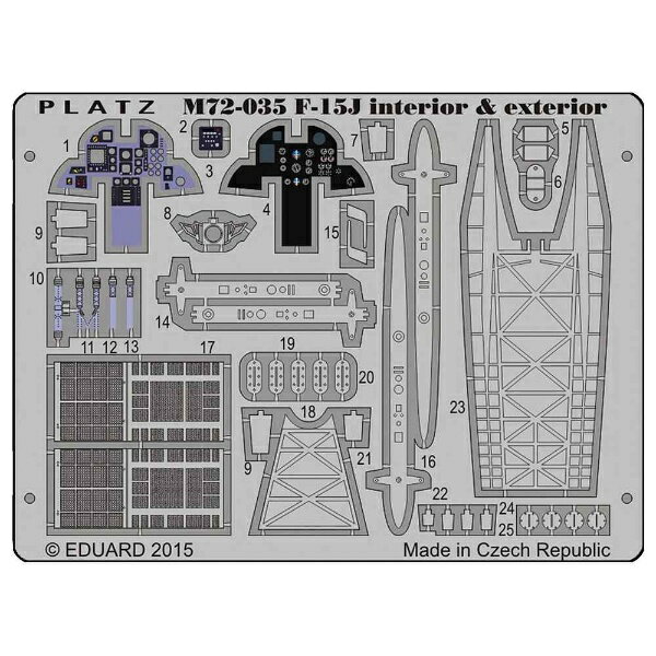 プラッツのキット「航空自衛隊F-15J イーグル」を手軽にディテールアップする純正エッチングパーツです。【主な特徴】■コクピット周りの計器盤やシートベルトなどは印刷済。■インテーク内部や各種アンテナなどをパーツ化。■スピードブレーキのグリッ...