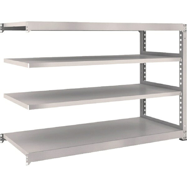■ボルトを1本も使用していないボルトレス構造で、分解・組み立て作業が簡単で、作業時間を大幅に短縮できます。■棚の段変更が、50mmピッチで、自由に調整、変更ができます。■高さ、奥行が同じであれば、増結することができます。また、支柱を兼用する...