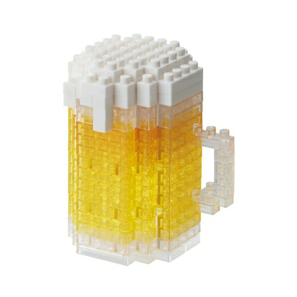 ナノブロックミニコレクションにフードシリーズ第3弾が登場！世界中で飲まれるお酒の代表格・ビールがナノブロックで登場。色の異なるクリアパーツを重ねて配置することでビール独特の深みのある色合いをリアルに再現。ブロックのポッチを生かし溢れる泡を表...