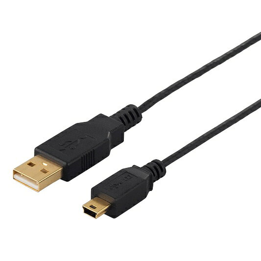 パソコンとデジカメ・PSPをつなぐ、スリムタイプのUSB2.0ケーブル（A to miniB）■パソコンとデジカメ・PSPRをつなぐUSB2.0規格対応のパソコンとminiBインターフェイスを持つデジタルカメラなどの周辺機器等の機器間を接続...