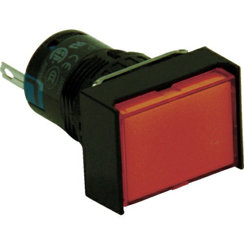 ■保護等級IP40（IEC 60529）です。■UL、CSA、CCC認証およびEN規格適合品です。【用途】・小型表示灯ユニット。【仕様】・発光色： アンバー・LED照光、AC/DC24V、内蔵・レンズ部寸法： 18×24mm