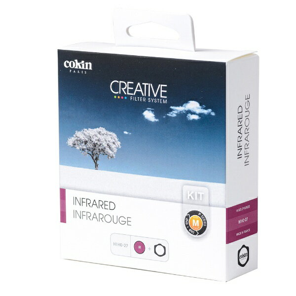 赤外撮影用フィルターとフィルターホルダーのセットです。赤外撮影用フィルターを使用して、デジタル一眼レフのモノクロモードで撮影すると、青空は暗くなり、赤外線反射率の高い緑色の葉が白く描写されて、超現実的な世界観を表現できます。非常に長い露光時...