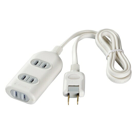 2ピン3個口の電源タップ安全性の高いほこり防止シャッター付き全ての差込口にほこり防止シャッターが付いており、火災の原因となるほこりやゴミの侵入を防ぎます。スイングプラグで狭い場所でも壁にピッタリ180度動くスイングプラグを採用。設置場所を選...