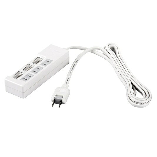 2ピン3個口の電源タップ個別スイッチ付きで電気の消費を抑えるエコタイプ個別スイッチにより、接続機器毎にオン/オフが可能です。また、オン/オフがランプで確認できるスイッチを採用。消し忘れも防止でき省エネ、節電に活躍します。落雷による機器の故障...