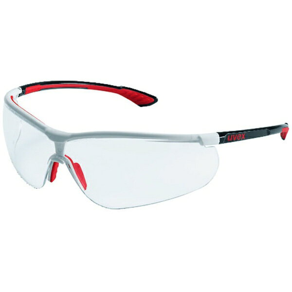 ■細く柔軟なフレームとテンプルを使用しているので長時間装着しても疲れません。■スポーツグラスのようなデザインです。■高品質かつ耐久性のある曇り止め・傷防止コーティングです。【仕様】・レンズ色： クリア・テンプル色： ブラック/レッド・フレー...