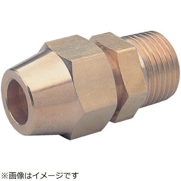■拡管した銅管を、機器・装置に接続するためのジョイントです。【用途】・銅管用継手。・フレアー加工銅管とネジ配管の接続に。【仕様】・適合銅管外径（mm）： 19.05・寸法（mm）L： 59・ねじ： R3/4・六角対辺（mm）ナット： 32・...