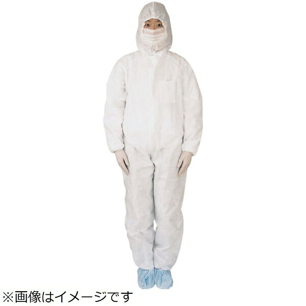 ■軽く持ち運びに便利です。■全面ファスナーです。（樹脂製で焼却可能）■SMS3層構造です。【用途】・加工製造、粉体工場、水、ペンキなどあらゆる作業に。【仕様】・色： 白・サイズ： L・適合身長（cm）： 165〜175・適合胸囲（cm）： ...