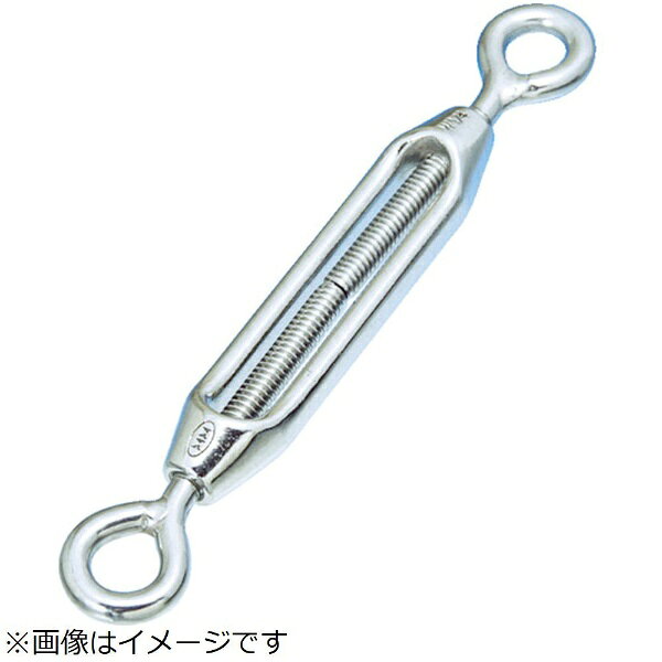 ■枠を回転させると、緩めたり、締めたりすることができます。■リングを外すことにより、簡単に対象物に取り付けられます。【用途】・ワイヤロープの張り具合の調節に。【仕様】・ねじ径： M5・使用荷重（kN）： 0.98・L（mm）： 70・A（m...