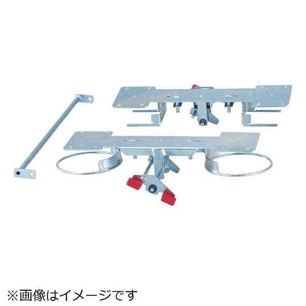 ■リング状の金具で自在キャスターの回転だけでなく旋回も固定します。【仕様】・間口（mm）： 540・適合台車機種： ドンキーカート300番シリーズ自在×2、固定×2用・幅（mm）： 915・高さ（mm）： 85・リング式タイプ・自在2輪固定...