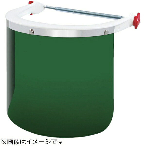 ■耐久性の高い防災面です。【用途】・遮光が必要な作業に。【仕様】・装着： 直かぶり・レンズ色： グリーン・レンズ濃度： ＃3・レンズ厚（mm）： 1.85・レンズ厚： 1.85mm